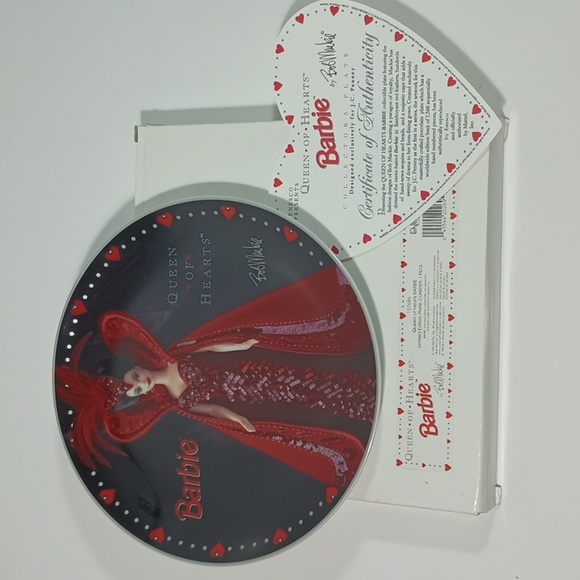 Barbie | Accents | Nib Bob Mackie Queen Of Hearts Barbie Plate Le 6384 ...
